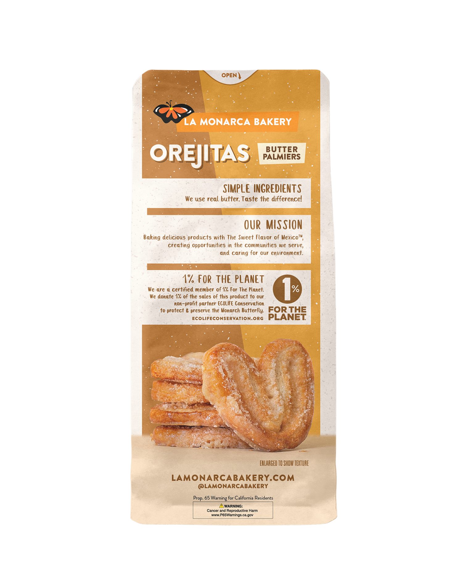 Orejitas / Palmiers Cookies 1 Pack– La Monarca Bakery